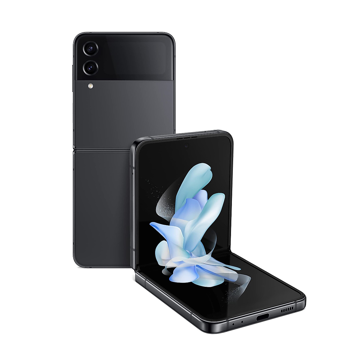 SAMSUNG Galaxy Z Flip 4 Cell Phone, Factory Unlocked Android Smartphone, 128GB, Flex Mode, Hands Free Camera, Compact, Foldable Design, Informative Cover Screen, US Version, Graphite (Renewed)