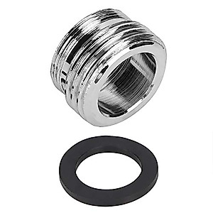 Kitchen Skin Aerator Faucet Adapter, Faucet Garden Hose Adapter Valve, Chrome Plated Brass Male Female Faucet Adapter to Connect Garden Hose, Dual Threads Faucet Aerators with Gasket