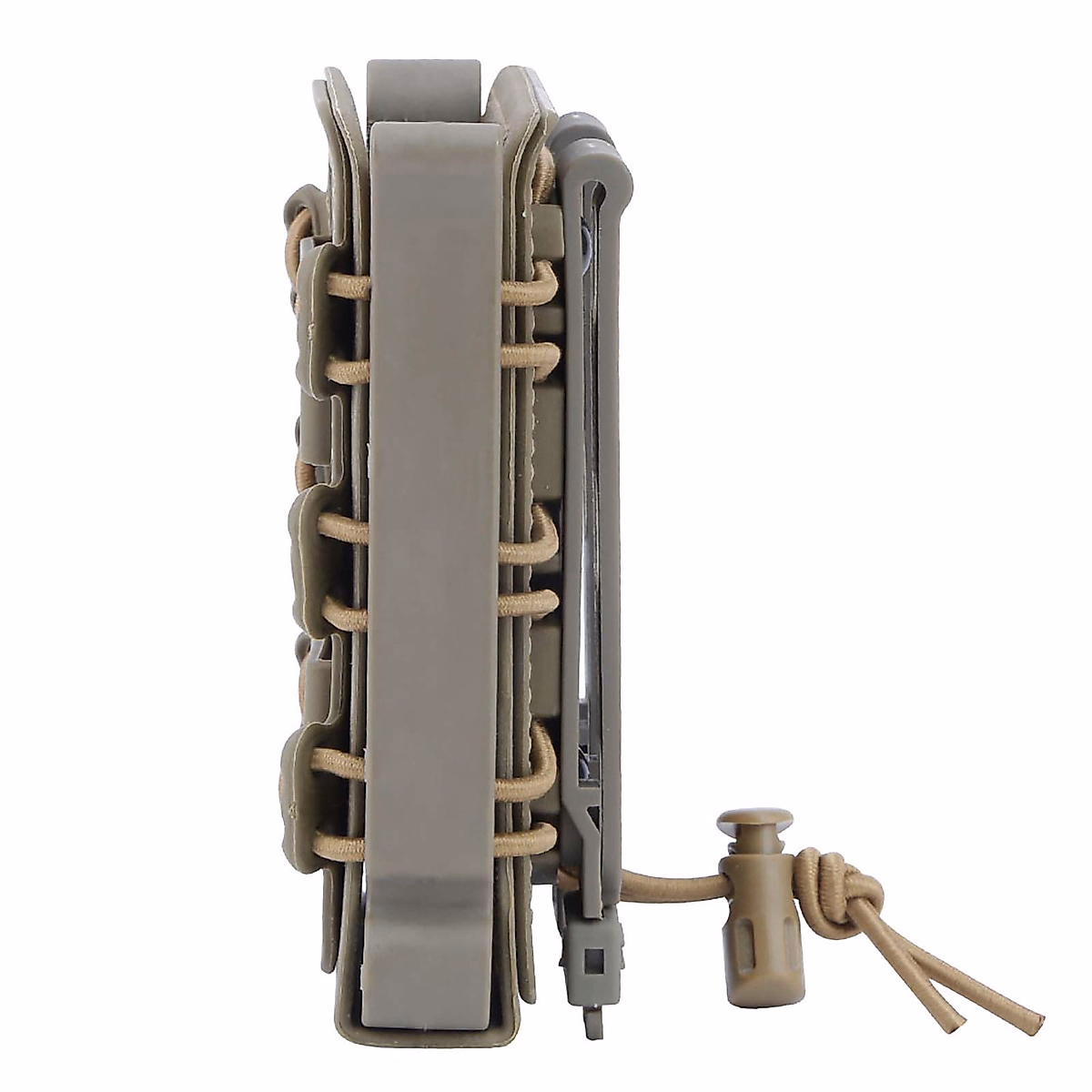 Dekoo Mag Pouch, 3PCS Tactical Magazine Pouches Molle Fastmag Softshell Mag Carrier 5.56/7.62mm Fastmag for Airsoft M4 AR AK (Tan)