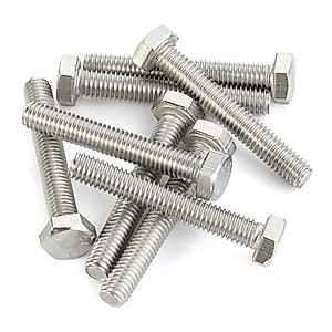1/4-20 x 2 (3/8" to 4" Available) Hex Head Screw Bolt, Fully Threaded, Stainless Steel 18-8, Plain Finish, Quantity 20