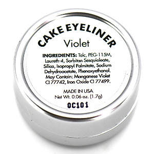 Pure Ziva Matte Violet Eggplant Satin Lavender Deep Purple Cake Eyeliner & Pressed Eyeshadow, Water Activated Powder; Gluten & Cruelty Free