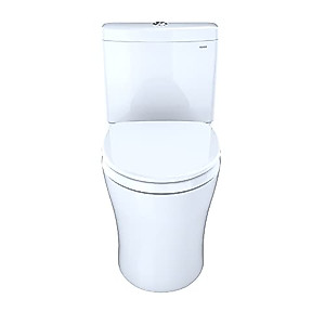 Aquia IV 2-Piece 0.9/1.28 GPF Dual Flush Elongated Standard Height Toilet with in Cotton White, SoftClose Seat Included