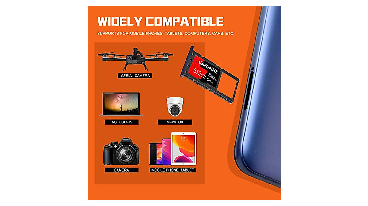 512GB Micro SD Card with Adapter - Fast Speed for Devices