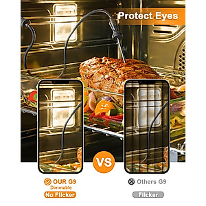 Flaspar G9 50W Halogen Light Bulbs, T4 580LM JCD Type 2800K Warm White, 120V G9 Bi-Pin Base for Reptile Heat Bulb, Under Cabinet Halogen Bulb for Range Hood Lights, Microwave Ovens, Dimmable, 4 Pack