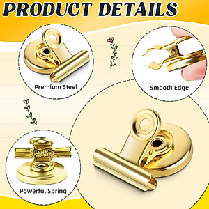 GRTARD 12Pack Magnetic Clips with Anti-Scratch Sticky Pads, Strong Heavy Duty Clips Magnet, Fridge Magnets Clip, Whiteboard Magnets Clip, Non-Scratch Metal Magnet Clips for Refrigerator, Whiteboard