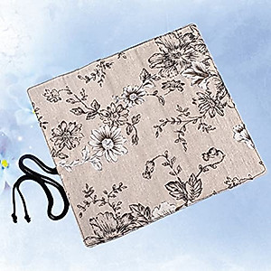 Cabilock Roll Up Paint Brush Holder 20 Slot Pockets Artist Canvas Roll Pouch Bag Makeup Brushes Case Organizer Rollup Protection (Style 7)