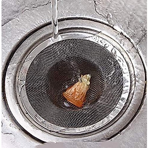 4 Pieces Silver Mesh Hole Kitchen Bathroom Basin Sink Drain Strainer (A) (A)