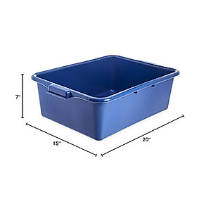 Carlisle N4401114 Comfort Curve Bus Box/Tote Box, 7" High, Blue - 1 Each