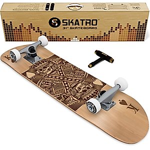 SKATRO - Pro Skateboard 31" Complete Skateboard. Skate Board Ages: Adults, Boys, Girls, Beginners, and Kids