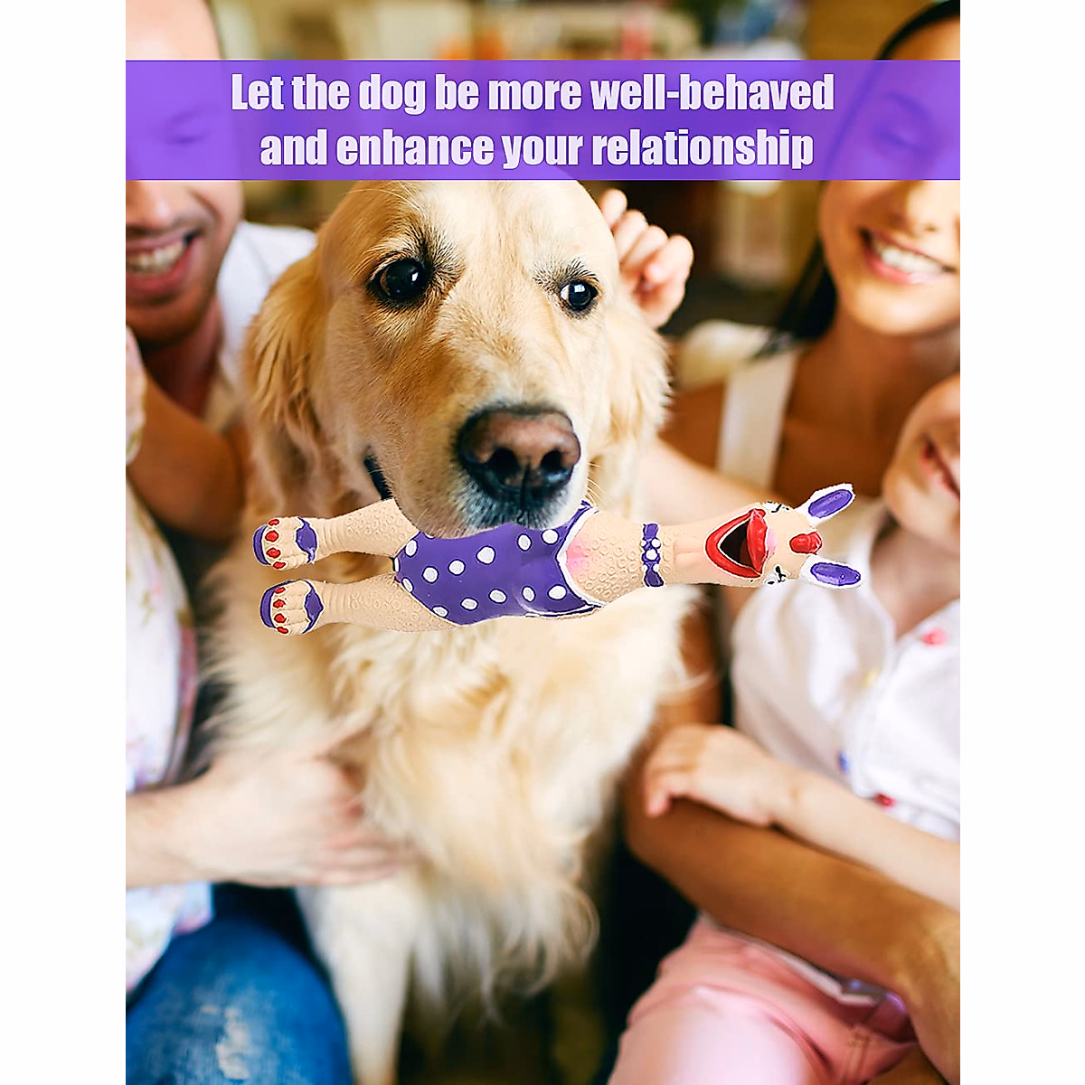 DAJOOEE Screaming Rubber Chicken Dog Squeaky Toy, 9 Inch Tall, Latex Chew Molar Dog Toy,1pcs