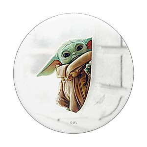 Star Wars The Mandalorian Grogu White PopSockets Swappable PopGrip