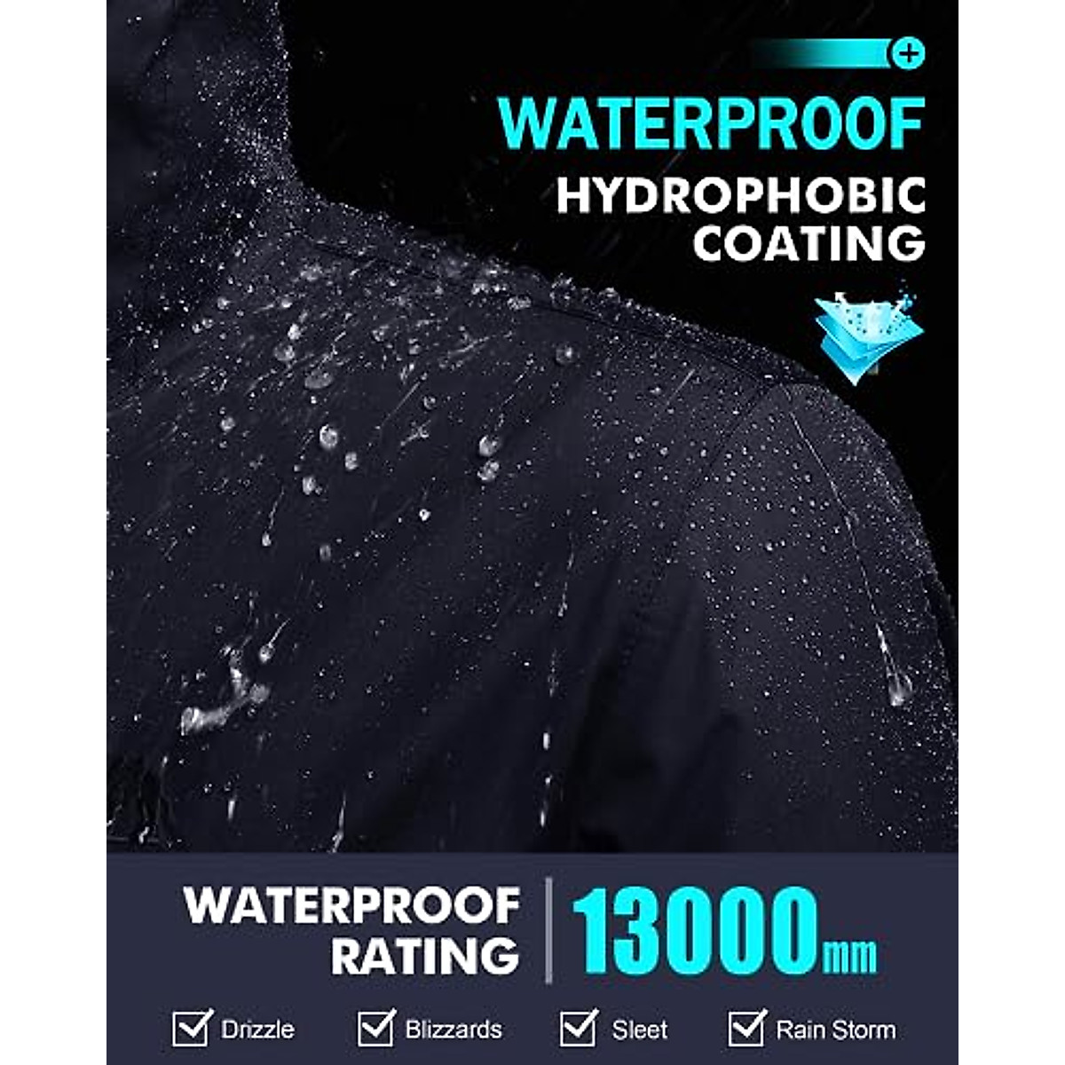 CAMEL CROWN Outdoor Jacket Men Winter Ski Jacket Windbreaker 3 in1 Hooded Rain Coat for Traveling Climbing Hiking