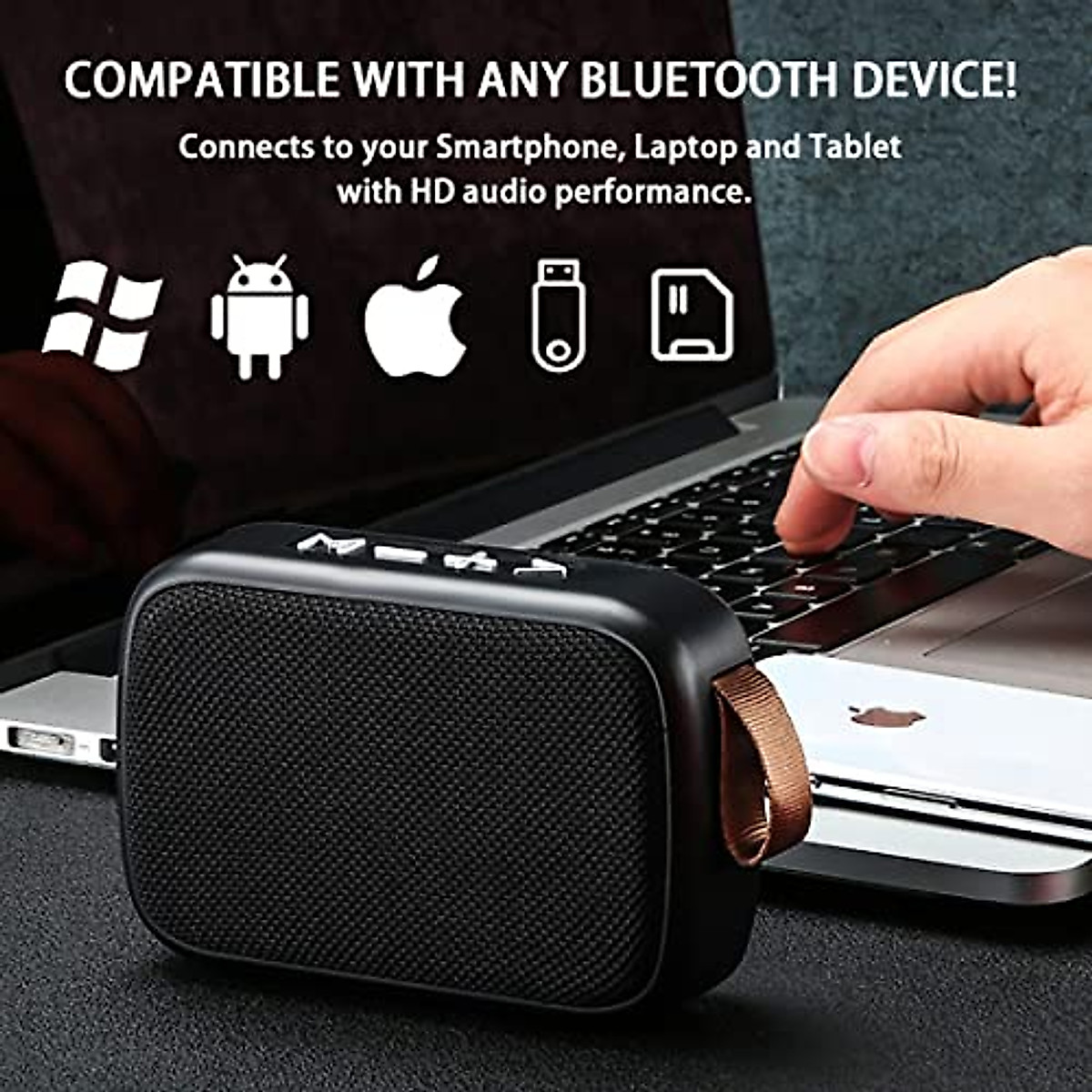 Bluetooth Speakers,IPX7 Waterproof Shower Speakers,Portable Wireless Speaker with Stereo Sound,Support FM Radio,Outdoor Wireless Speaker for iPhone iOS/Android at Party, Travel, Beach, Home, Camping