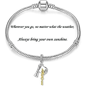 DWJSu 2023 Graduation Charm Gift College University Hat Cap Dangle Bead for Pandora Charms Bracelet Necklace for Women Girls (DW-NEW117)