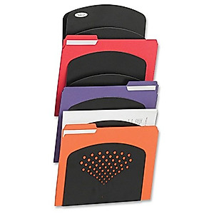 Safco Products Steel Seven Pocket Wall Rack - Organize and Store Legal & Letter-Sized Folders in Style - Durable Commercial-Grade Construction with Powder Coat Finish