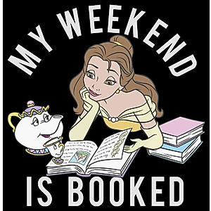 Disney Women's Princesses Booked Junior's Raglan Pullover with Coverstitch, Black, Large