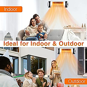 Outdoor Patio Heater, Trustech Infrared Heater with1500W, Remote Control and Timer, Indoor/Outdoor Heater with Overheat Shut Off Protection, Quiet Operation for Patio Use, Backyard,Garage,Wall Mount