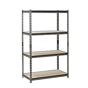 Muscle Rack UR361860PB4P-SV Silver Vein Steel Storage Rack, 4 Adjustable Shelves, 3200 lb. Capacity, 60" Height x 36" Width x 18" Depth