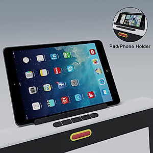 Jayktimo Treadmill, Walking Pad-7.6miles Under Desk Treadmill-2 in 1 Folding Treadmill-Treadmills for Home and Office, Black White