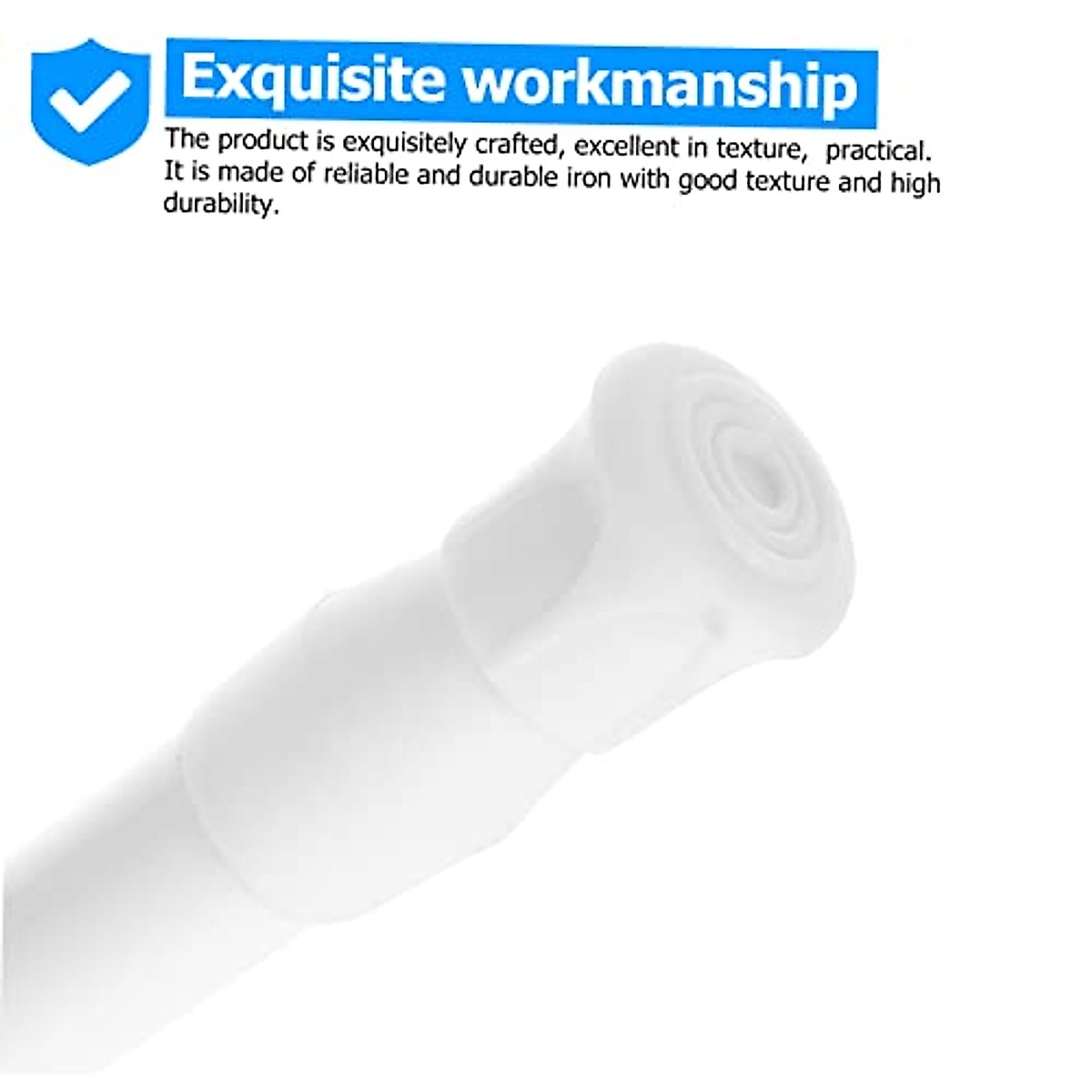 Beatifufu 1 Set telescopic rod heavy duty shower curtain rod trouser hanger adjustable shelf brackets metal curtain spring tension rod retractable rod multipurpose curtain rod window iron