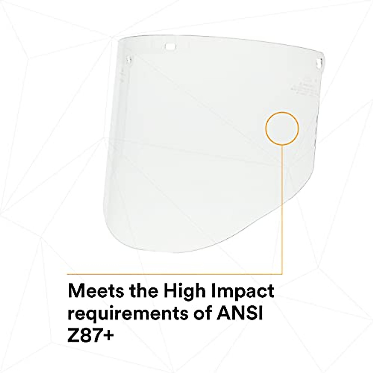 3M Clear Polycarbonate Faceshield WP96, 82701-00000, Molded