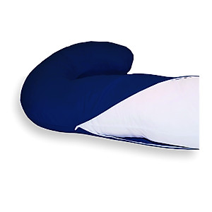 The Daisy Bee New Microfiber Zippered Replacement Maternity Body Pillow Cover (Blue)