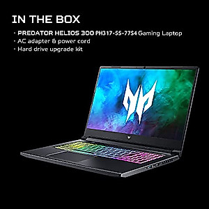 Acer Predator Helios 300 PH317-55-77S4 Gaming Laptop | Intel i7-11800H | NVIDIA GeForce RTX 3070 Laptop GPU | 17.3" QHD 165Hz 3ms IPS Display | 16GB DDR4 | 1TB SSD | Killer WiFi 6 | RGB Keyboard