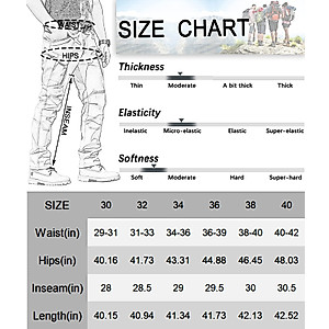 YAXHWIV Men's Flex Ripstop Tactical Pants Lightweight Hiking Casual Cargo Pants for Men with Multi Pockets Water Resistant(No Belt)