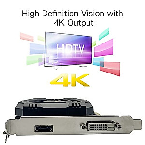 ZER-LON GeForce GT 1030 Graphics Card, 4GB 64Bit GDDR4, PCIe 3.0 x4, HDMI/DVI-D, DirectX 12, GPU Boost 3.0, Computer Gaming Video Card, Desktop GPU, Support 4K
