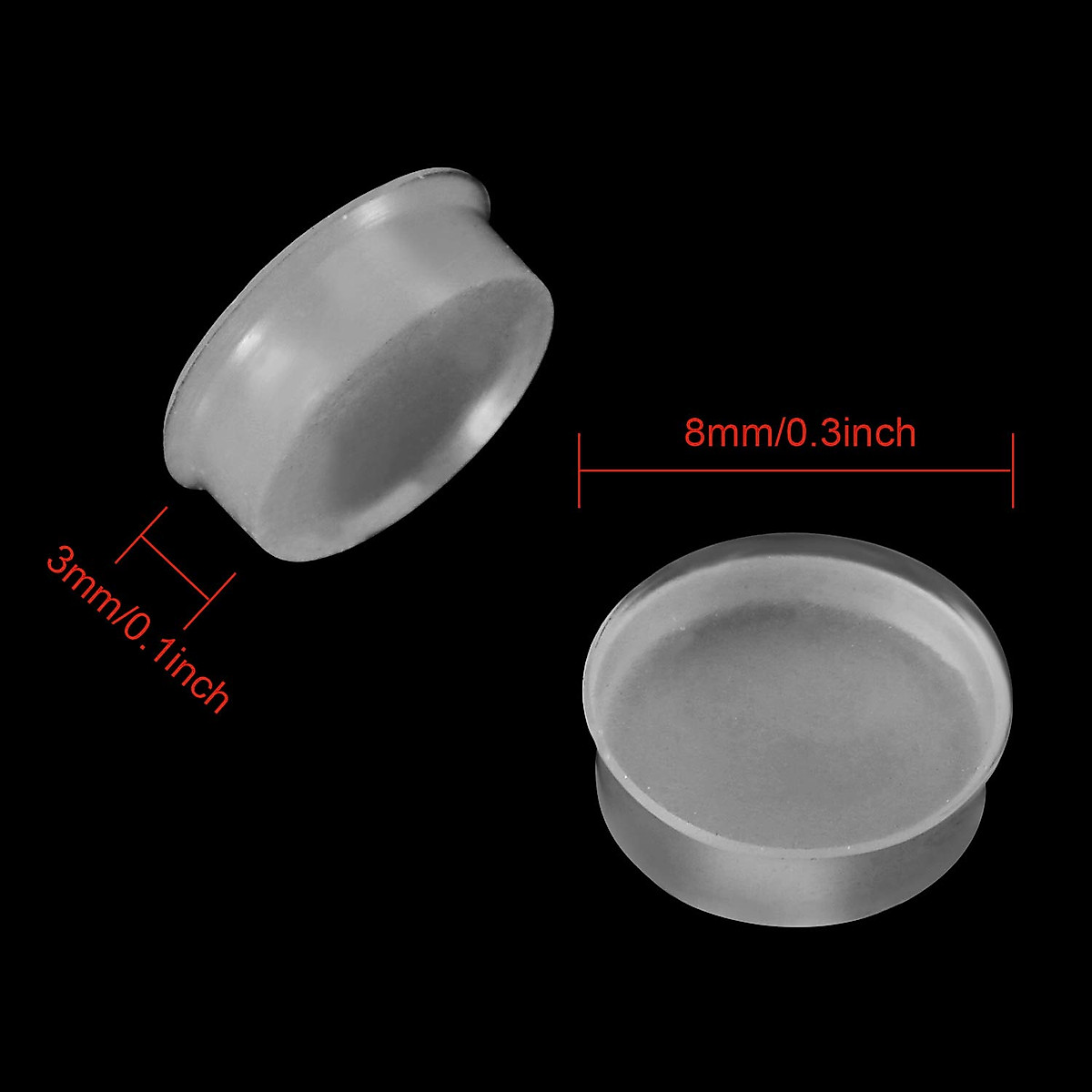 24 Pieces Silicone Flute Plug, 8 mm Flute Hole Plug Soft Flute Key Cover for Most Brand Flute