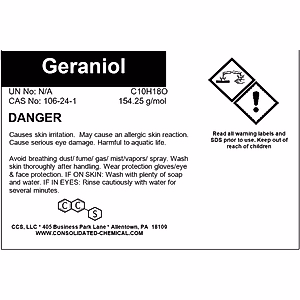 Geraniol - Premium High Purity Aroma Compound - 1000mL (32 Fl Oz)