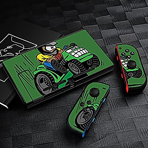 Cartoon Riding Lawnmower Tractor The skin of the switch controller-the whole body PVC sticker decal covers the skin of the switch controller-the delicate matte texture restores the feeling of bare met