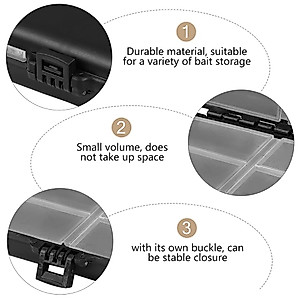 LIOOBO 3Pcs Box Bait Storage Box Backpack Black Fishing Tackle Storage Black Serving Tray Black Backpack Tackle Organizer Fishing Lure Tray Tackle Bag PVC Fishing Accessories Detachable