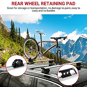 Partol Bike Block Fork Mount Universal Quick Release Fork Block Mounts Bike Rack Carrier Aluminum Alloy Bicycle Car Roof Mount Rack for Vehicles/Truck/Pickup/Trailer/Vans (Black, 2 Pack)