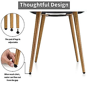 ExAchat Dining Chairs Set of 4, Velvet Dining Room Chairs Modern Kitchen Chairs with Backrest Wooden Style Metal Legs for Dining Room Living Room Restaurant Cafe Kitchen Green