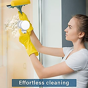 Electric Spin Scrubber,Electric Cleaning Brush with 3 Brush Heads,Cordless Portable Scrub Brush,Handheld Shower Scrubber Suitable for Bathroom/Tiles/Floor/Bathtub/Kitchen (White-1)