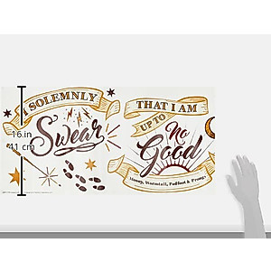 RoomMates RMK3607GM Harry Potter Marauder's Map Quote Peel and Stick Giant Wall Decals , Brown