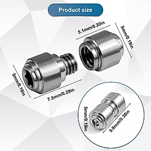 SAVITA 3 Sets Thumb Studs, Titanium Screws Replacement Thumb Studs Pocket Blade Screws for Benchmade 535 Bugout (Silver)