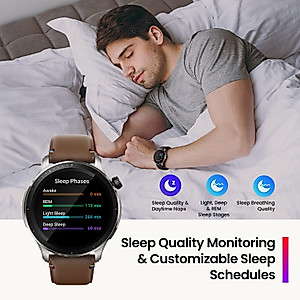 Amazfit GTR 4 Smart Watch for Men Android iPhone, Dual-Band GPS, Alexa Built-in, Bluetooth Calls, 150+ Sports Modes, 14-Day Battery Life, Heart Rate Blood Oxygen Monitor, 1.43”AMOLED Display, Grey