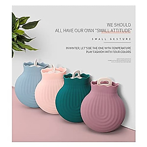 PSBYW Silicone Hot Water Bottle Hand Warmer Stomach Warmer Hot Water Bottle Heating Refrigerated Ice Pack Can Be Used to Warm Women's Palace Hands (Color : 6)