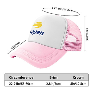 Lujzwop Us Open Tennis 2023 Trucker Hats for Both Men and Women - Mesh Baseball Snapback Hats Pink