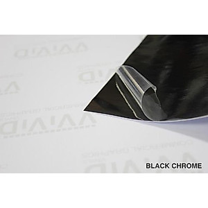VViViD Standard Gloss Chrome Black Vinyl Wrap Adhesive Film Roll (1.5ft x 5ft)