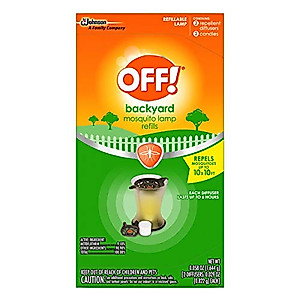 OFF! Backyard Mosquito Repellent Lamp Refills, Contains two Candle Diffuser Refills, (Pack of 2)
