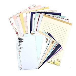 Stationary Paper and Envelopes Set, 90 PCS Stationary Set for Women Girls and Men Boys Cute Stationary Writing Stationery Paper with 30 Envelope - 60 Letter paper (8.27x5.71 inch) With Tape.