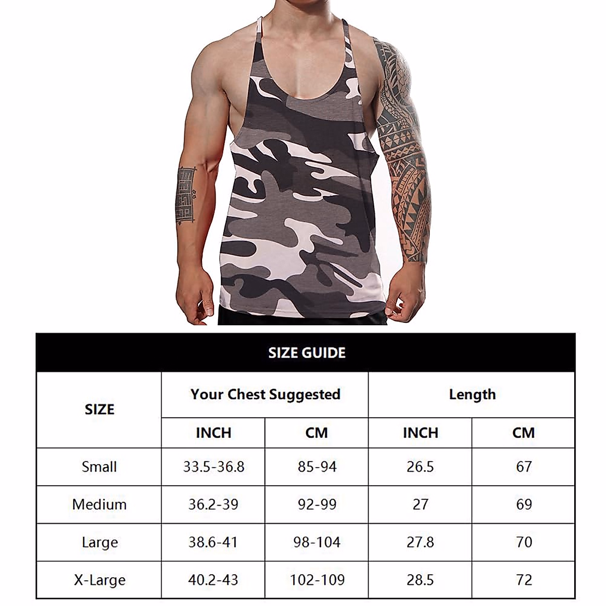 JEEING GEAR Alivegear Men's Stringer Training Bodybuilding Workout Gym Tank Tops Y Back Cotton Yellow M