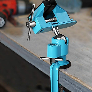Goplus® Bench Vise Swivel 3" Tabletop Clamp Vice Tilts Rotate 360° Universal Work