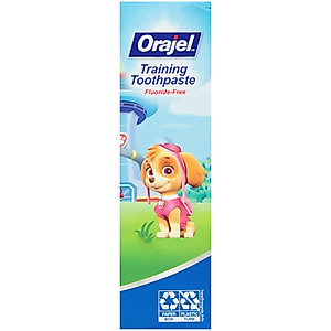 Orajel Kids Paw Patrol Fluoride-Free Training Toothpaste, Natural Fruity Fun Flavor, #1 Pediatrician Recommended Fluoride-Free Toothpaste, 1.5oz Tube