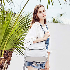 CLUCI Womens Backpack Purse Fashion Leather Ladies Travel Large Designer Convertible Shoulder Bags Blue