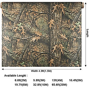 Waxaya Camo Burlap Cradle Mesh Camouflage Netting Cover for Hunting Blinds Sunshade Decoration(59" x 6.5' = 1.5m x 2m, Maple Leaf Super 2)