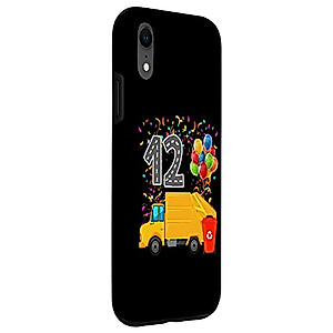 iPhone XR Happy 12 Birthday Rear Loader Garbage Truck Case